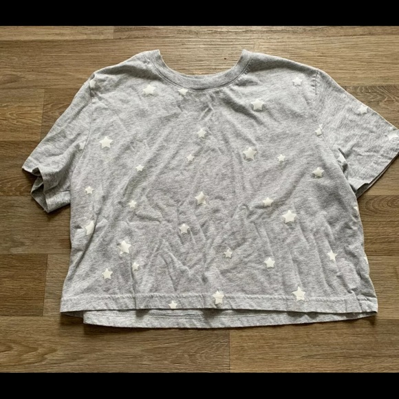 Colsie | Tops | Colsie Crop Top Gray And White Stars Target Tee Womens ...